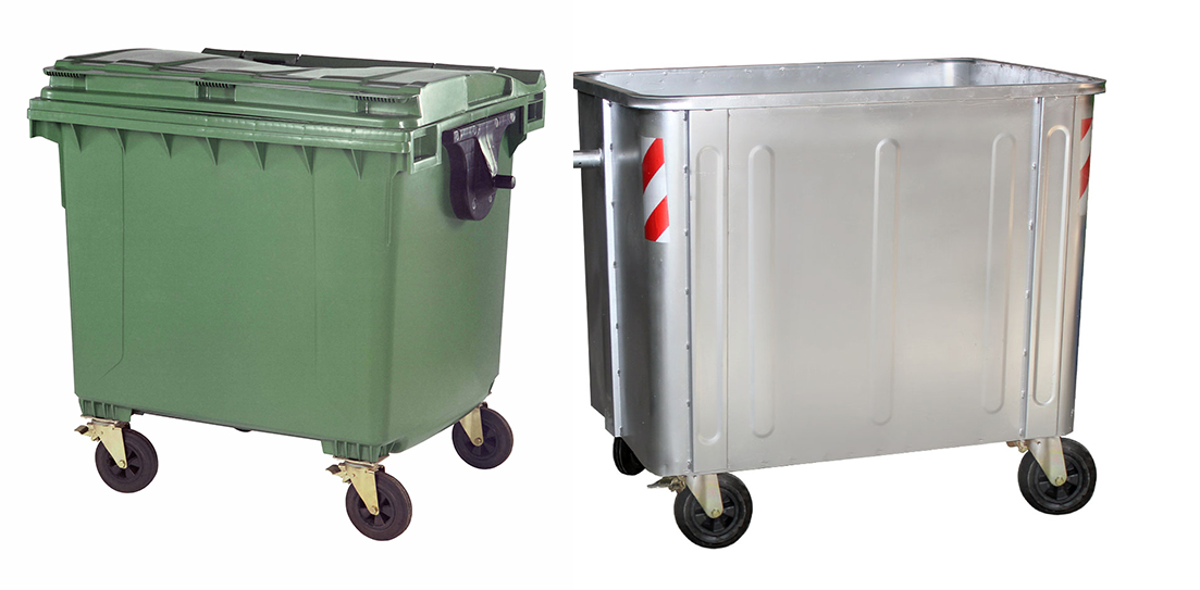 Plastic vs. Metal Waste Containers